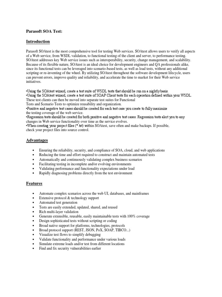 Parasoft Soa Test Download Free Pdf Web Service Soap