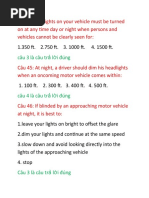 DMV Permit Test Cheat Sheet | PDF | Pedestrian Crossing | Traffic