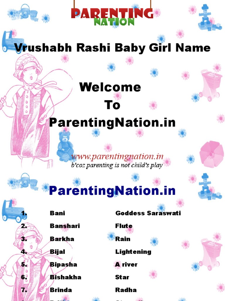 Vrishabha Rashi Girl Names List | PDF | Hindu Deities | Deities