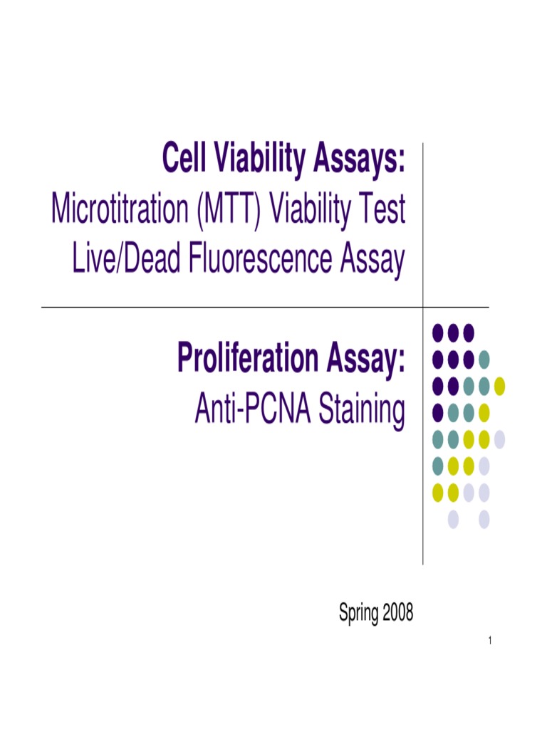 MTT Assay | PDF | Cell Growth | Staining