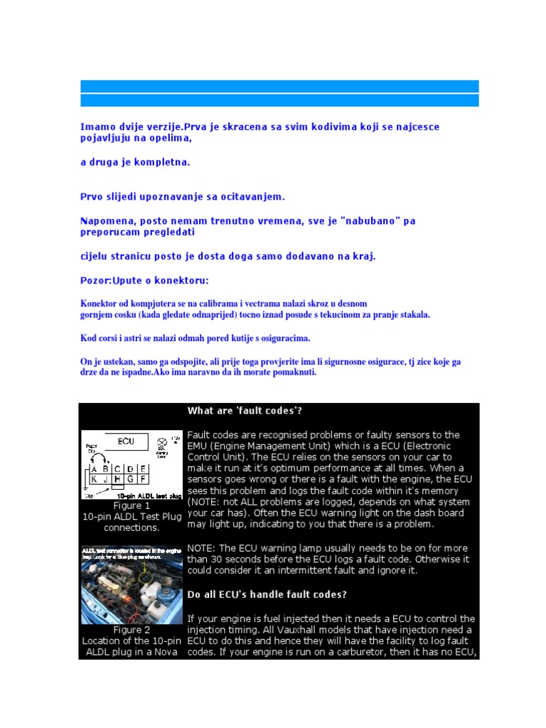 ECU Fault Codes PDF