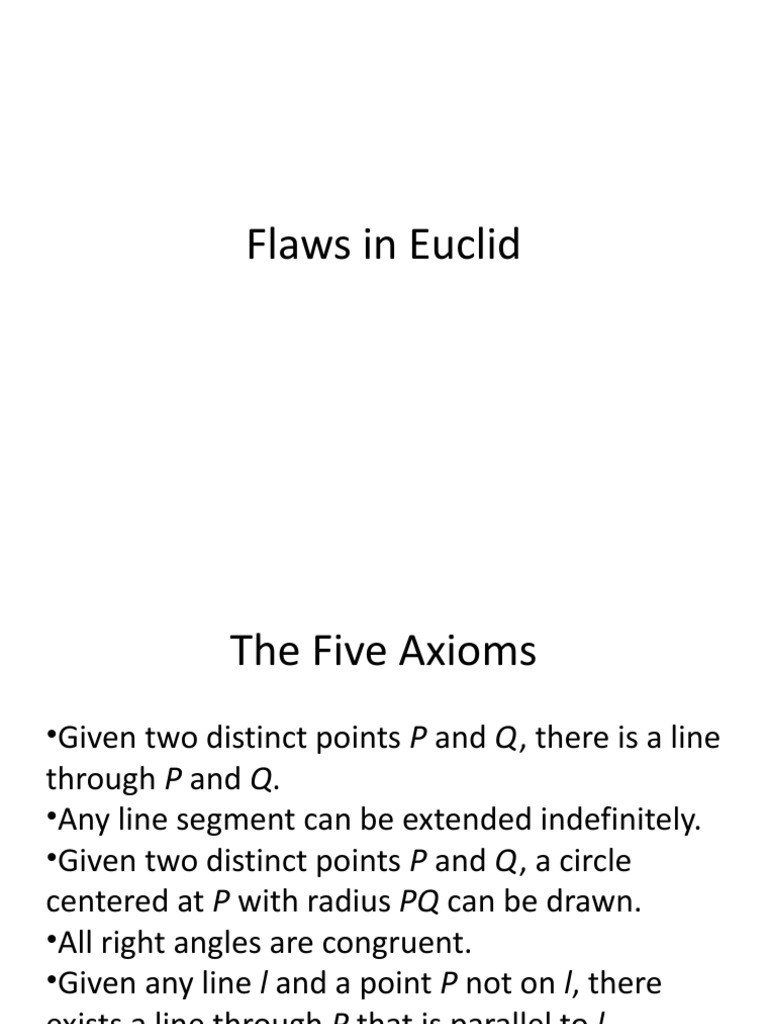02 - Flaws in Euclid | PDF | Line (Geometry) | Axiom