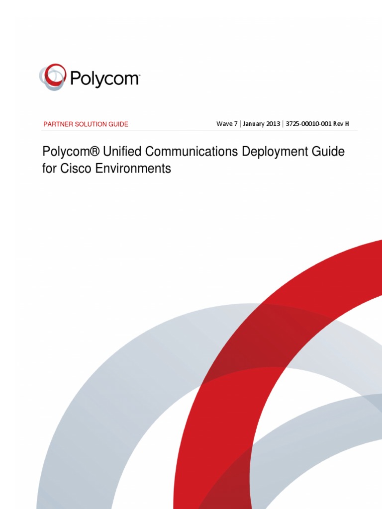 Polycom Unified Communications For Cisco Uc Manager Environments Admin Guide Enus | PDF ...