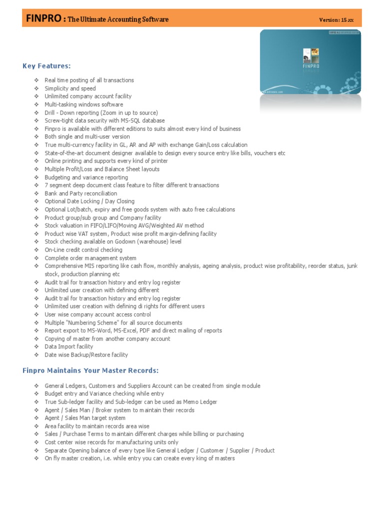 Finpro Feature | PDF | Debits And Credits | Banks