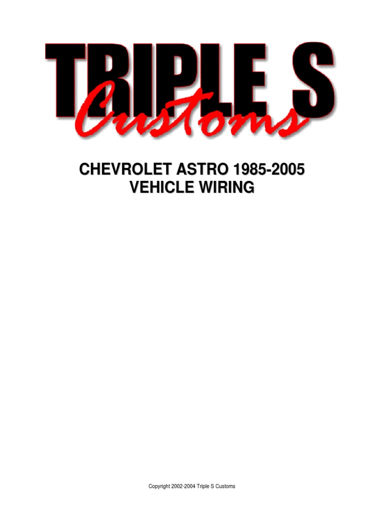 Chevrolet Astro Vehicle Wiring 1985-2005 | PDF