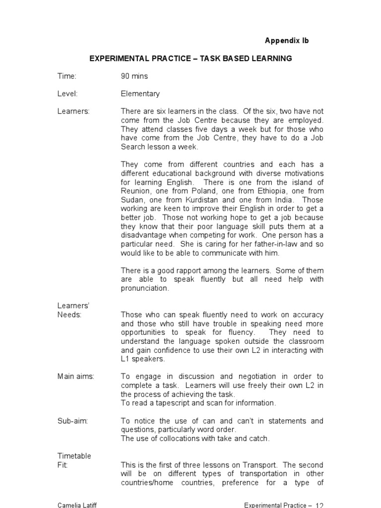 Experimental Lesson Supporting Document | PDF | Fluency | Semiotics