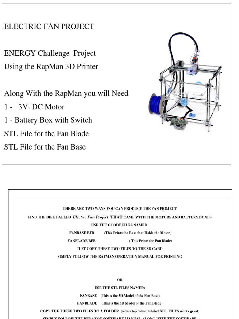 Electric Fan Project | Download Free PDF | Mechanical Fan | Electric Motor