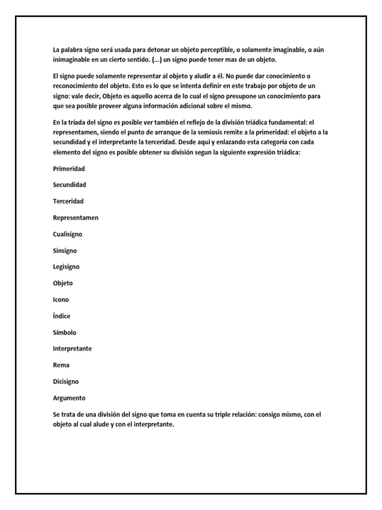 El Signo | PDF | Los símbolos | Argumento