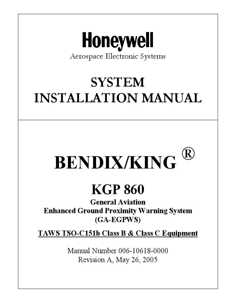 System Installation Manual: Bendix/King ® | PDF | Altimeter ...