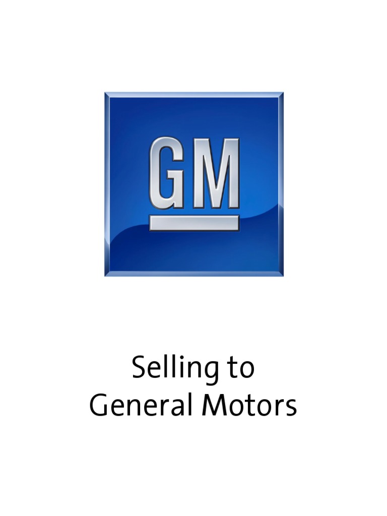Selling to General Motors: Supplier Guide | PDF | Lean Manufacturing ...