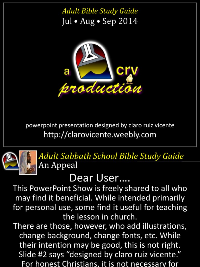 Jul - Aug - Sep 2014: Adult Bible Study Guide | PDF | Born Again | Baptism