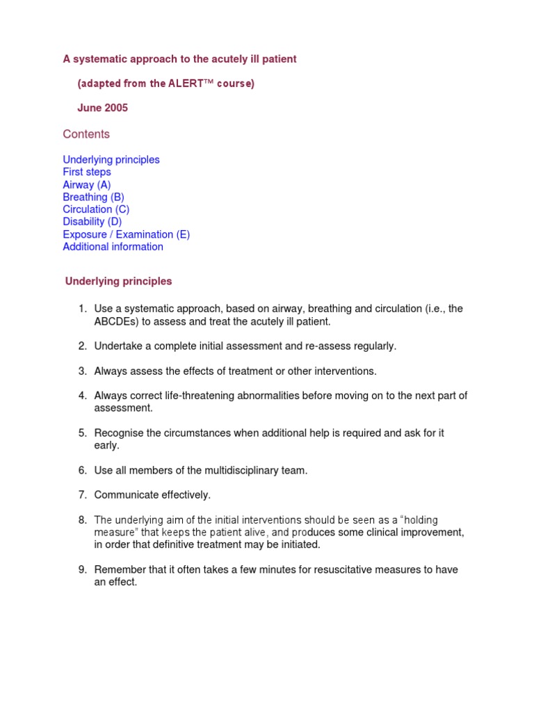 ABCDE Approach, Resus - Org.uk | PDF | Blood Pressure | Shock (Circulatory)