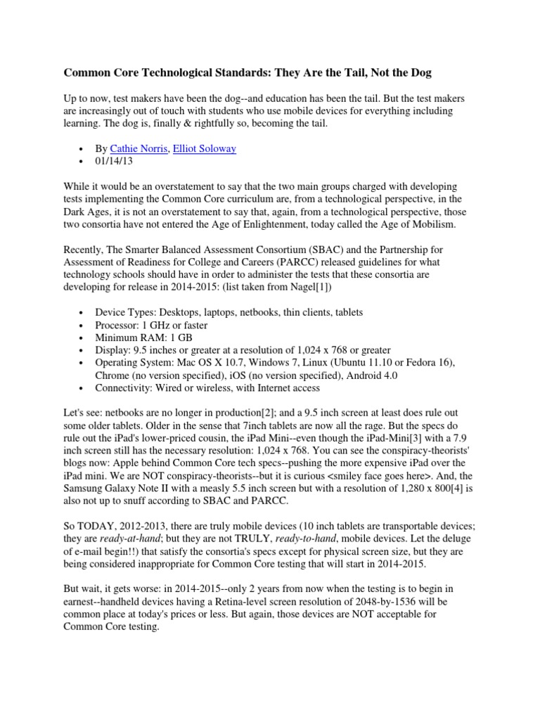 Common Core Technological Standards | PDF | Tablet Computer | Classes ...