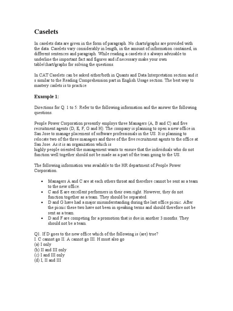 Caselets | PDF | Number Theory | Teaching Mathematics