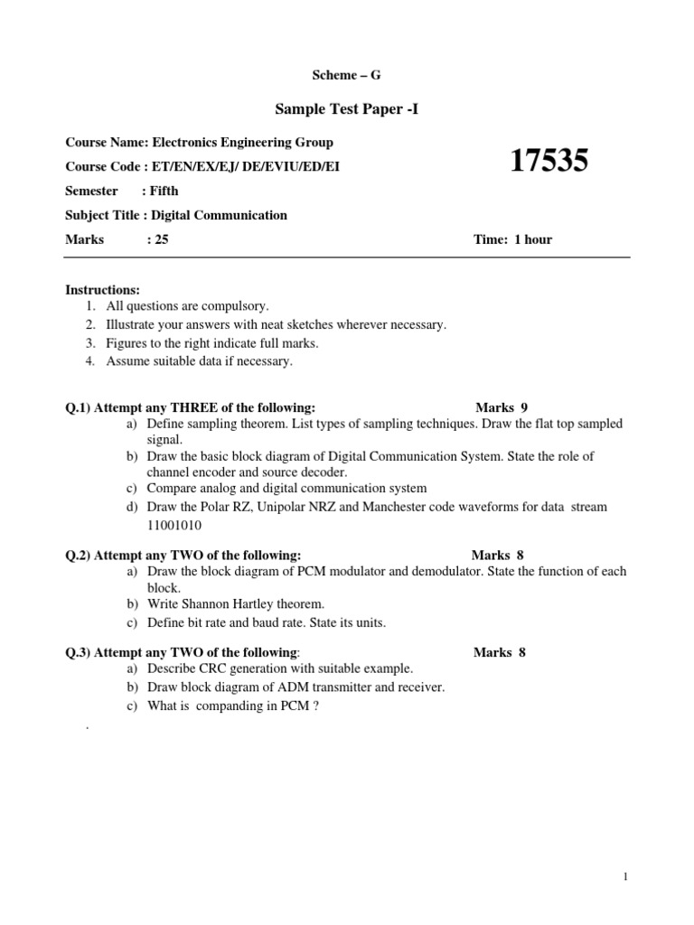 Digital Communication Pdf Modulation Data Transmission