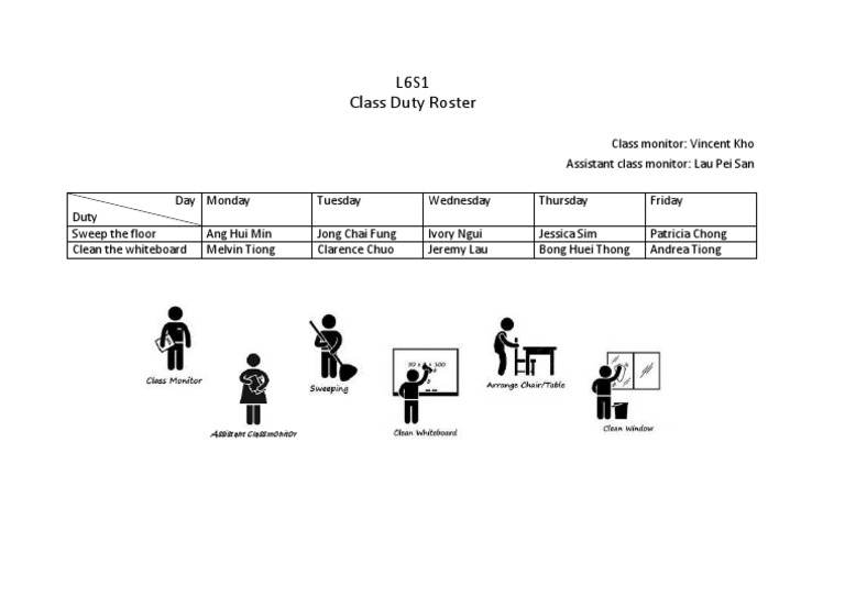 Class Duty Roster | PDF