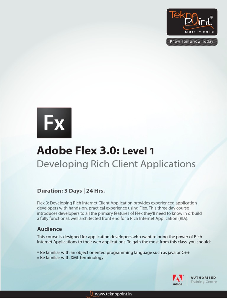 Adobe Flex 3.0:: Developing Rich Client Applications | PDF | Rich Internet Application | Apache Flex