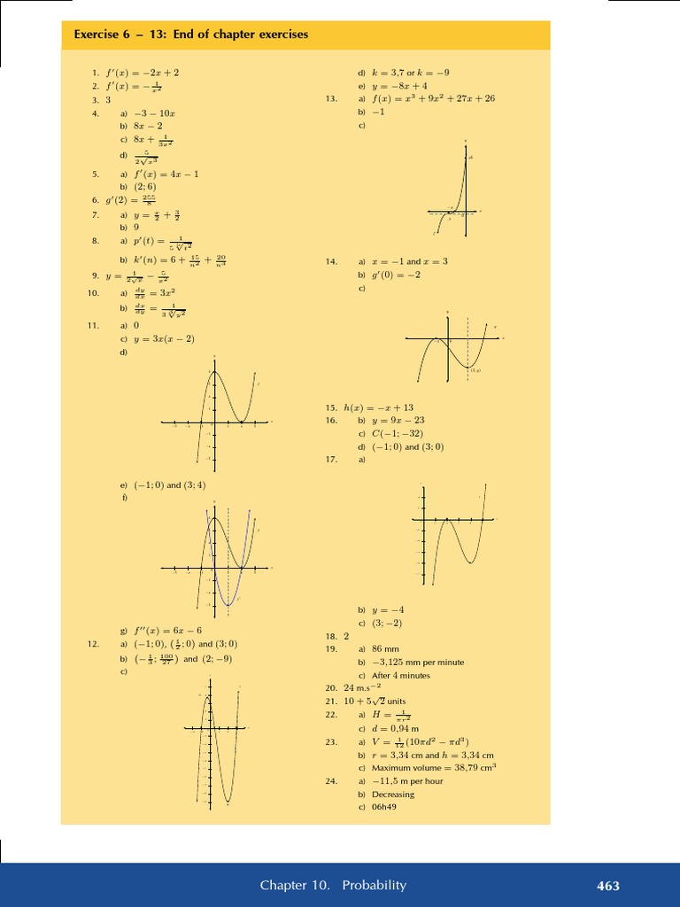 End of Chapter Exercises Solutions | PDF