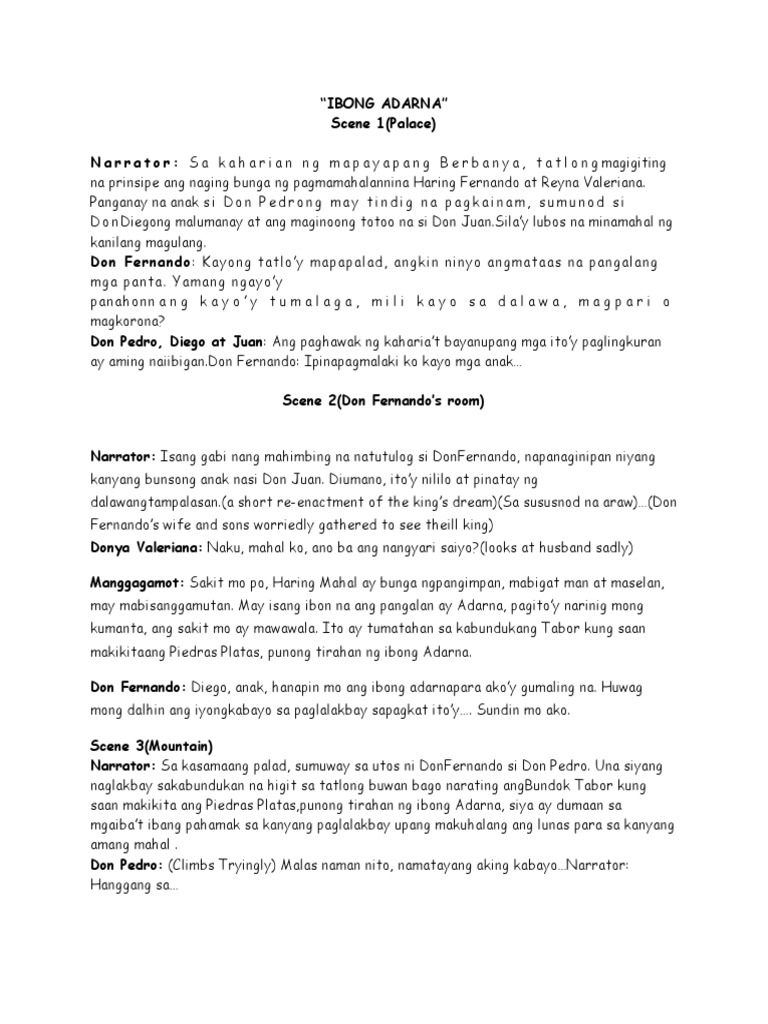 Ibong Adarna Script Pdf Epigenetics Annotated Video Script TEMPLATE
