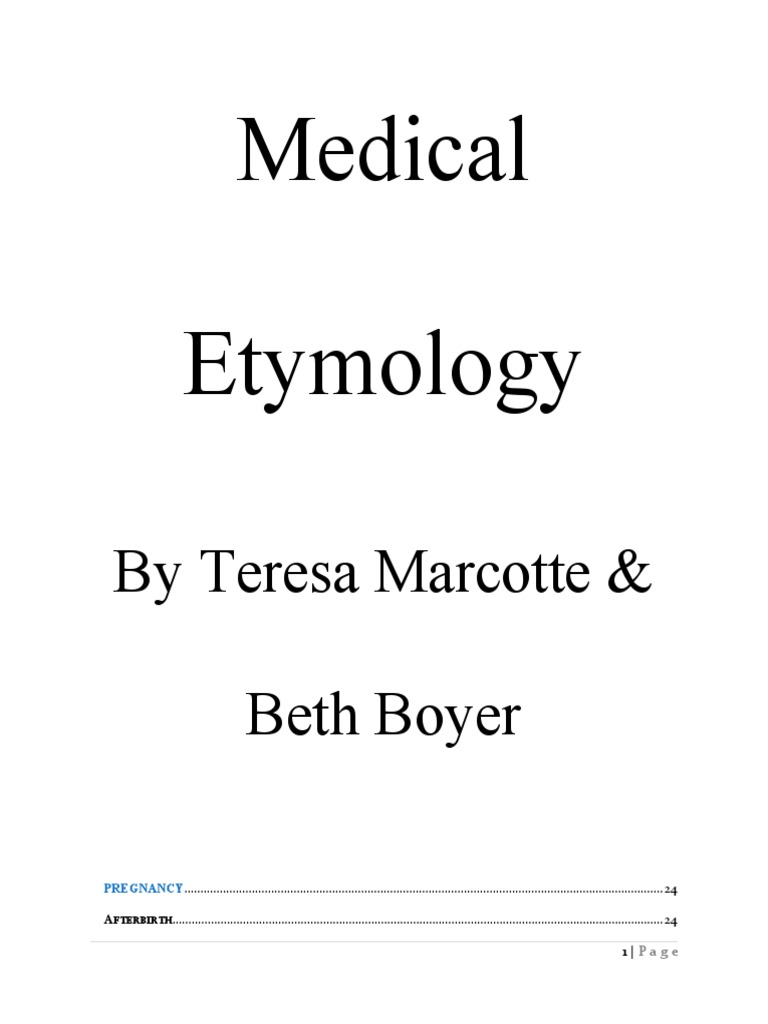 Medical Etymology | Download Free PDF | Childbirth | Pregnancy
