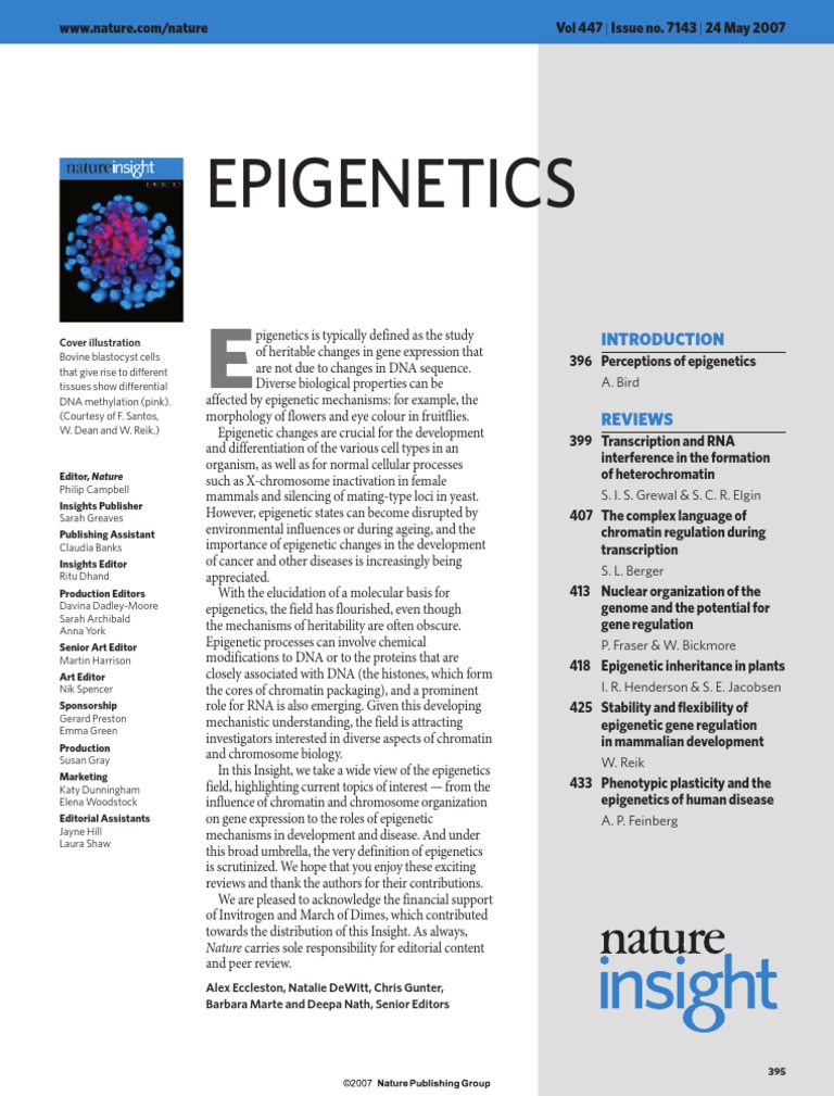 EPIGENETICS | PDF | Epigenetics | Regulation Of Gene Expression