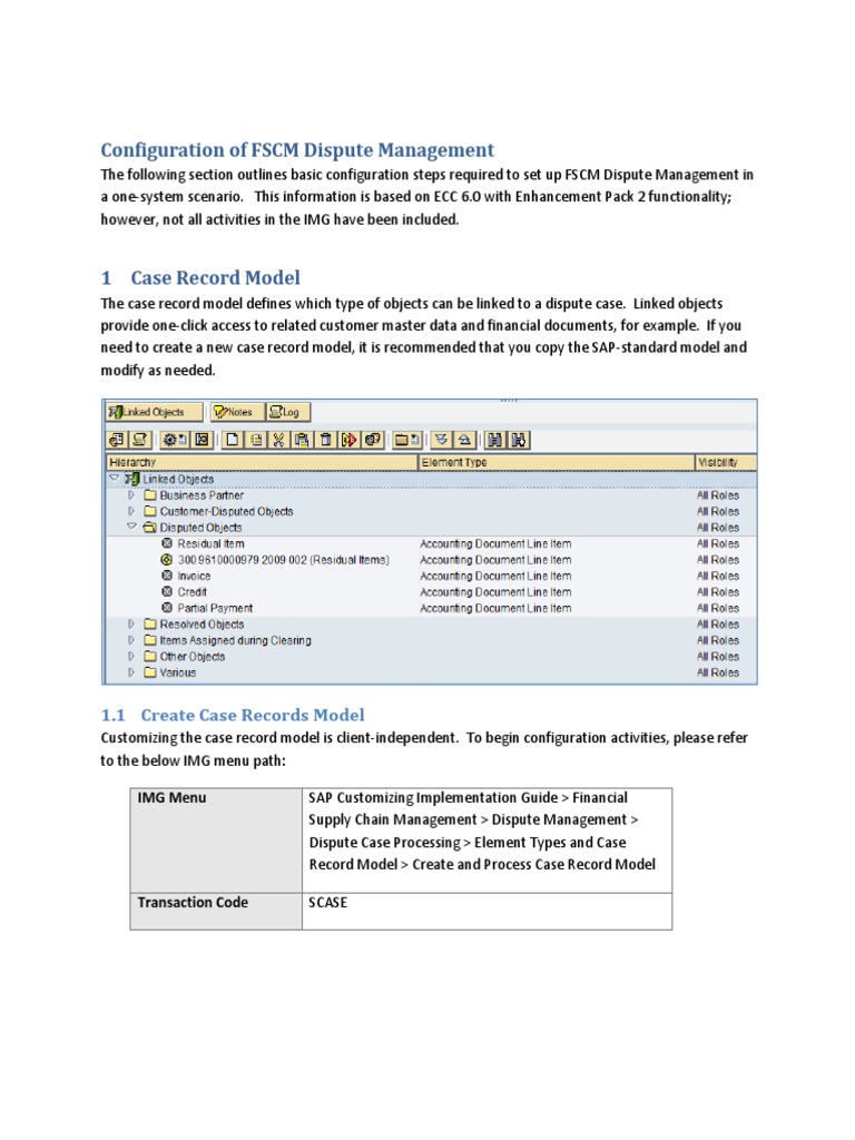 Configuration of FSCM Dispute Management | PDF | Supply Chain ...