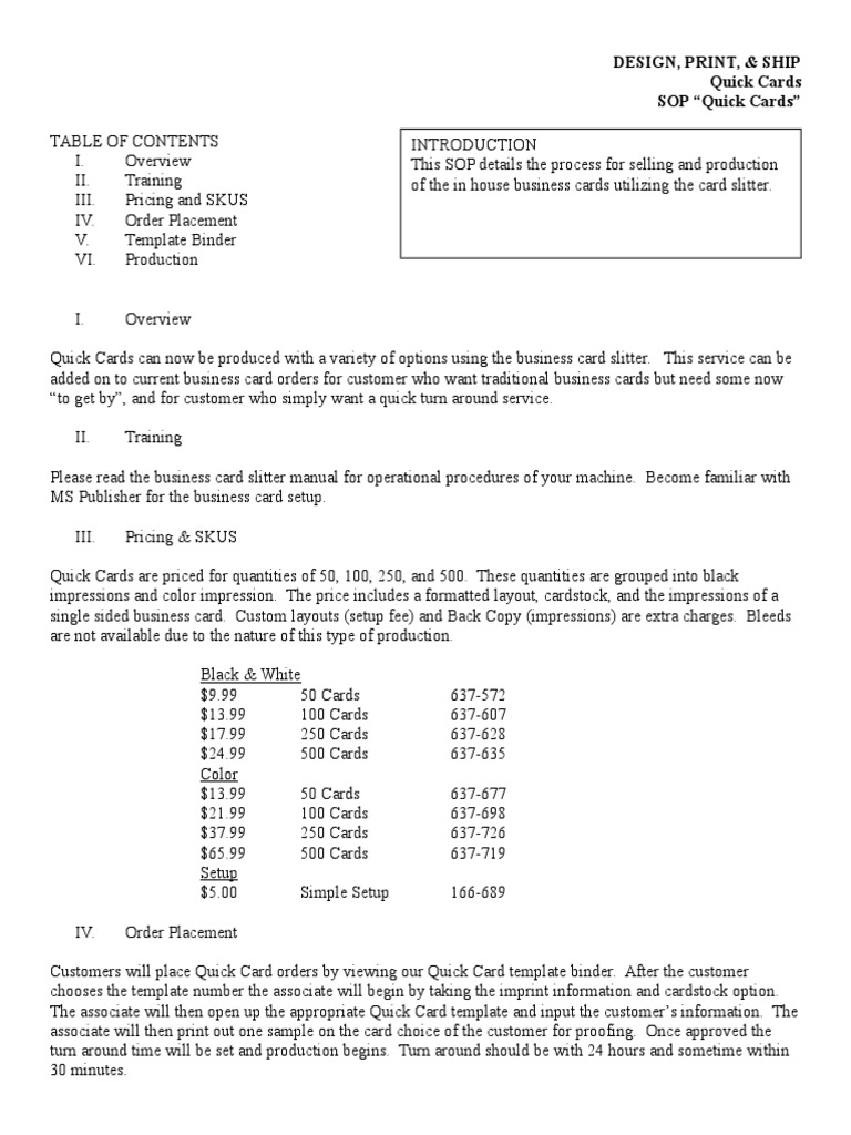 Office Deopt SOP Temp Cards | PDF