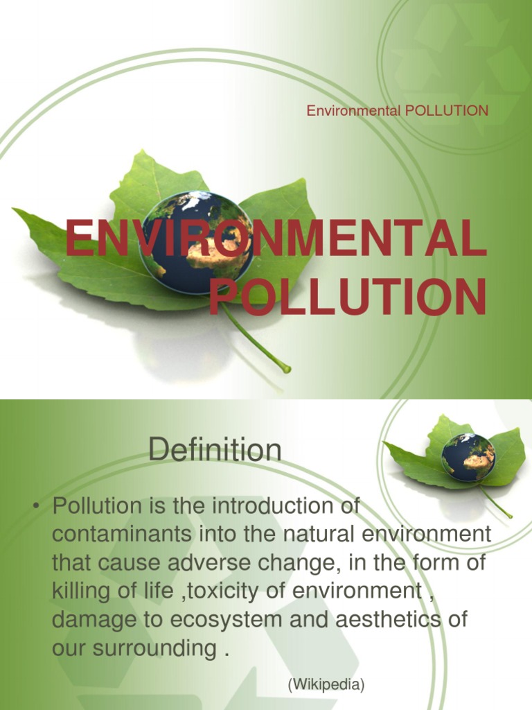 Environmental Pollution | PDF | Air Pollution | Water Pollution