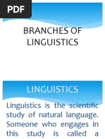 Main Branches of Linguistics | PDF | Linguistics | Morphology (Linguistics)