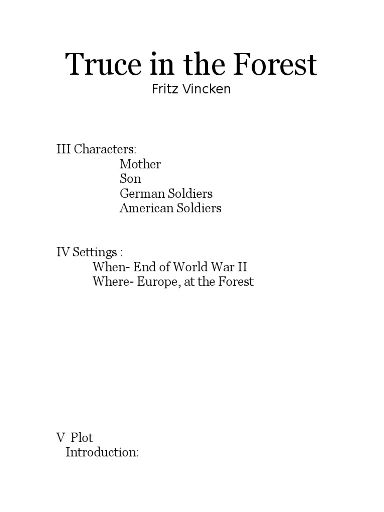 Truce in The Forest | PDF