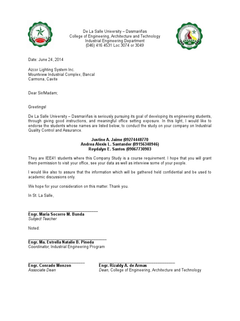 QC - Company Letters | PDF | Engineering | Science And Technology