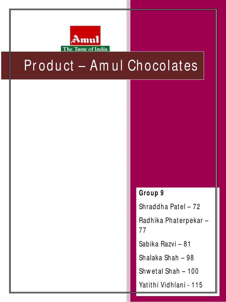 Amul Chocolate Advertising Insights | PDF