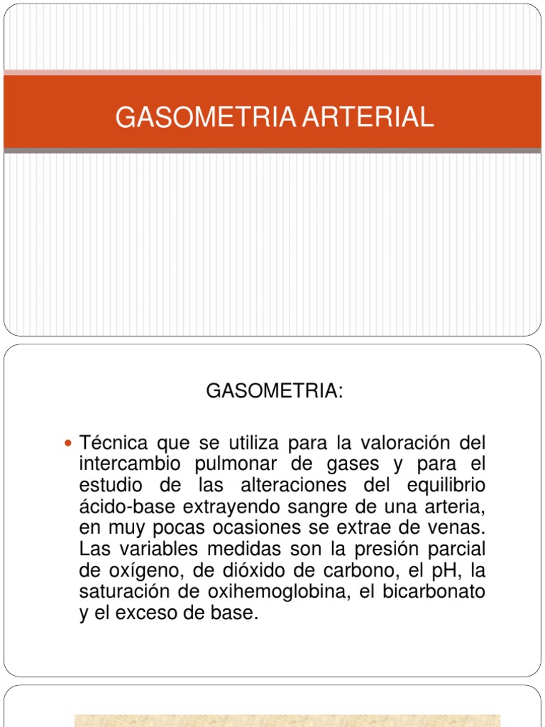 Exposicion Gases Arteriales 2014 | PDF | Vena | Enfermedades y trastornos