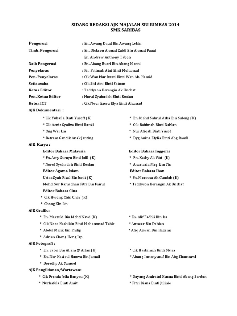 Sidang Redaksi New Majalah | PDF