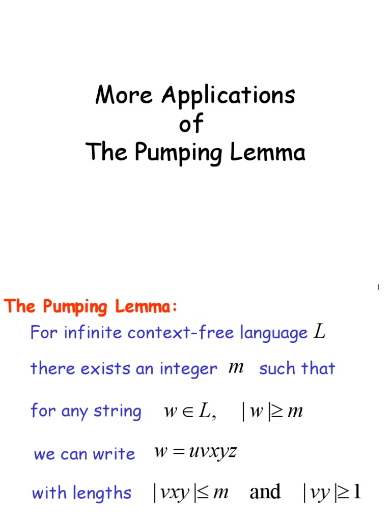 More Applications of The Pumping Lemma | Download Free PDF | Logical Consequence | Logic