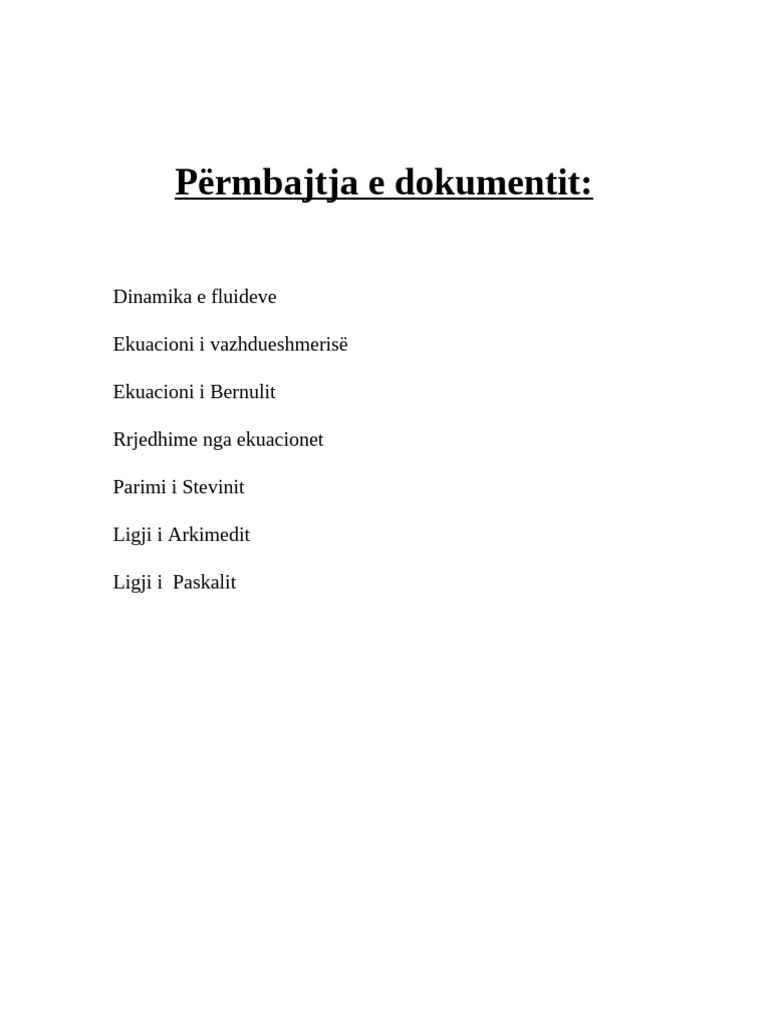 Dinamika e Fluideve | PDF