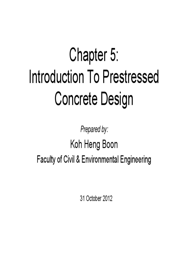 Chapter 5-Prestressed Concrete Design | PDF | Prestressed Concrete ...