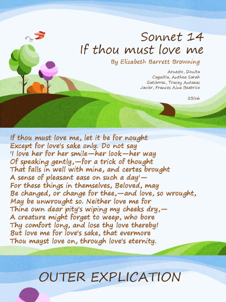Sonnet 14 Outer Explication Pdf Thou Syntax