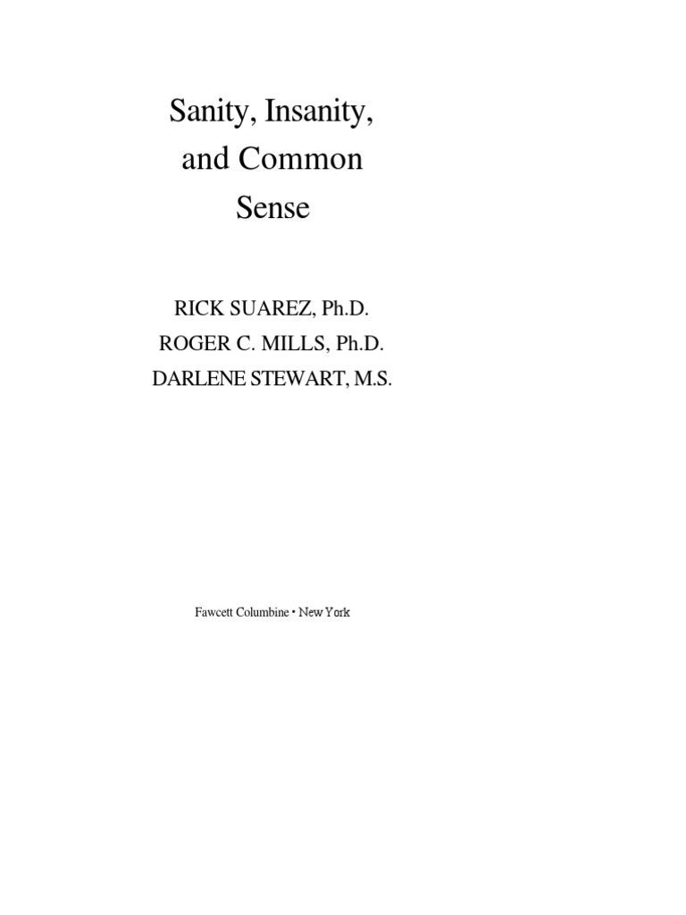 284 Sanity Insanity and Common Sense | PDF | Psychotherapy | Psychology