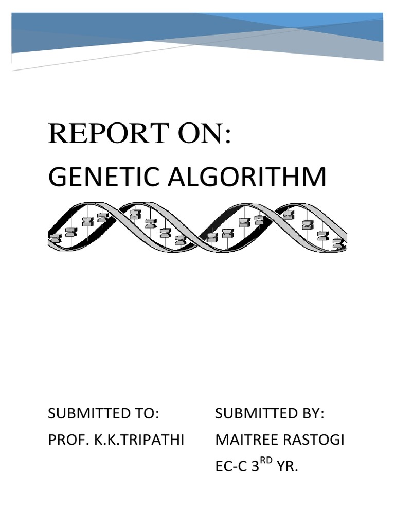 Genetic Algorithm Seminar Report Pdf Genetic Algorithm Mathematical Optimization