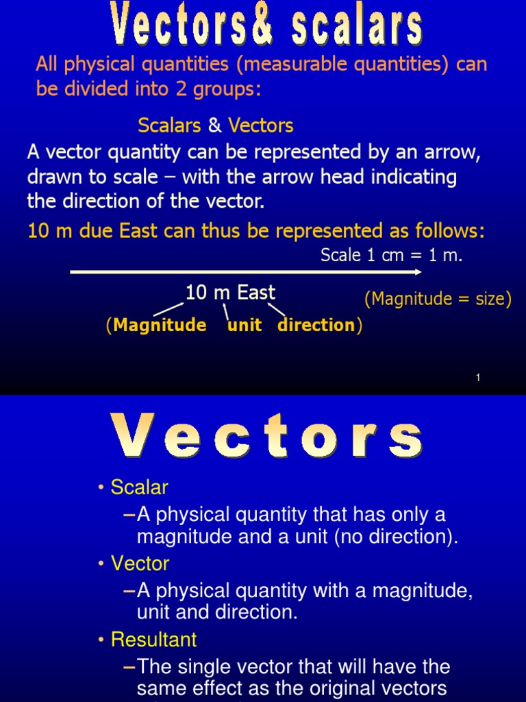 19 Vectors And Scalars Pdf Euclidean Vector Velocity