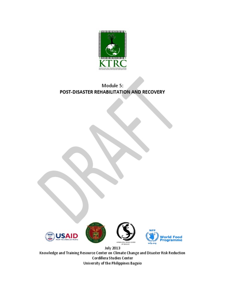Post-Disaster Recovery Strategies | PDF | Restoration Ecology ...