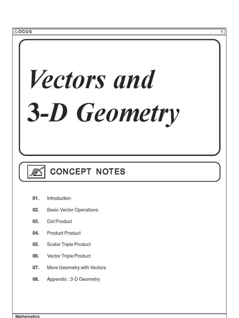 Vectors and 3-D Geometry | PDF | Euclidean Vector | Plane (Geometry)