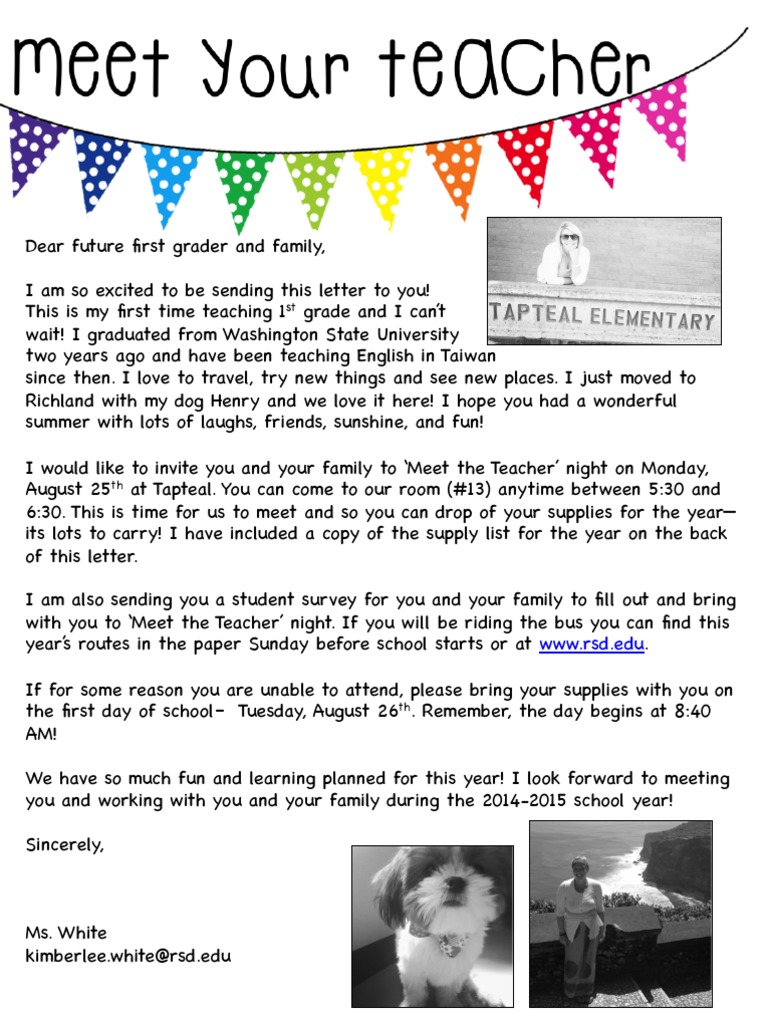 Meet The Teacher | PDF