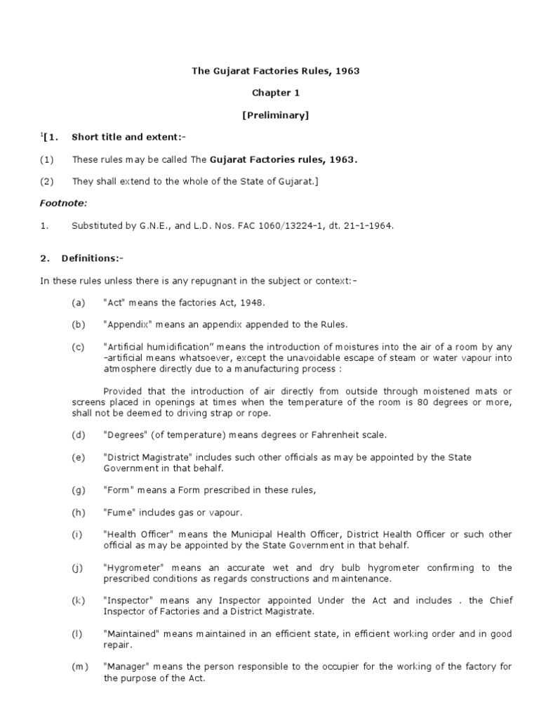 Gujarat Factories Rules | PDF | License | Safety