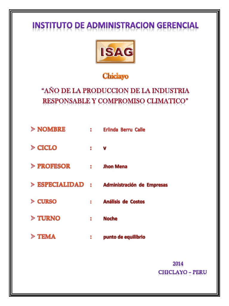 Instituto de Administracion Gerencial Isag | PDF | Beneficio (economía ...