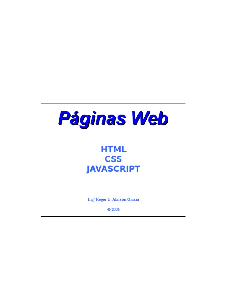 HTML Css Javascript | PDF | HTML | Hipervínculo