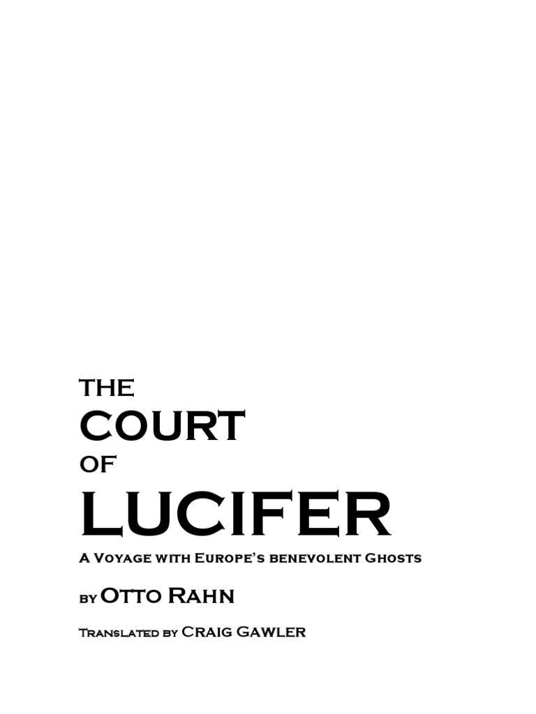 Rahn Otto - The Court of Lucifer | PDF | Catharism | Heresy