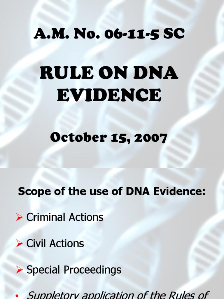 DNA Evidence | PDF | Dna Profiling | Public Law