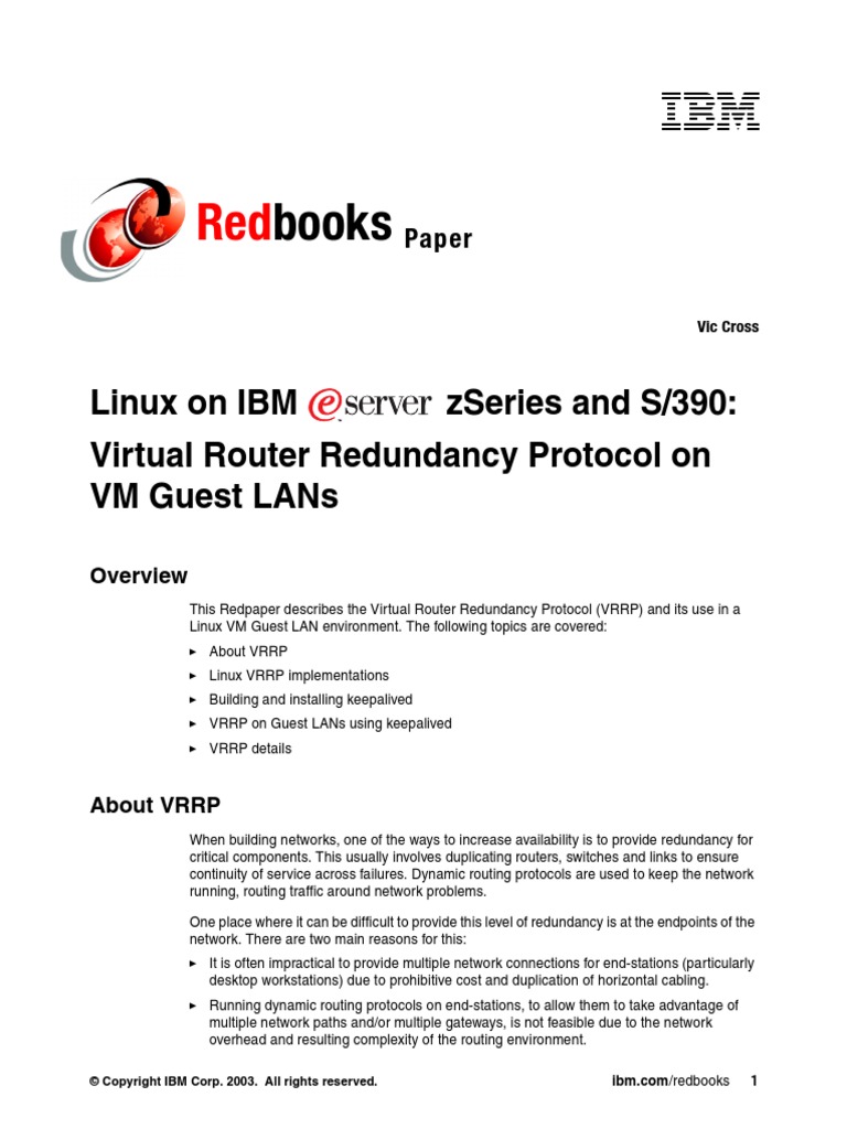 VRRP | Download Free PDF | Computer Network | Router (Computing)